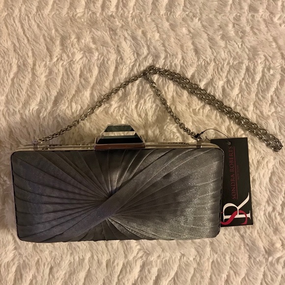 Sondra Roberts | Bags | Sandra Roberts Mini Quilted Satin Box Clutch ...